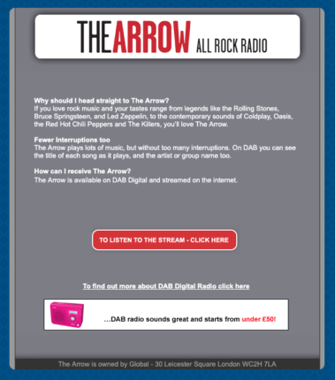 The end of the line for The Arrow rock radio – RadioToday
